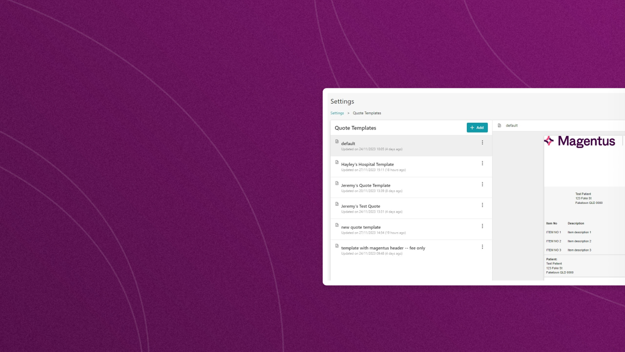 Quote templates | Magentus