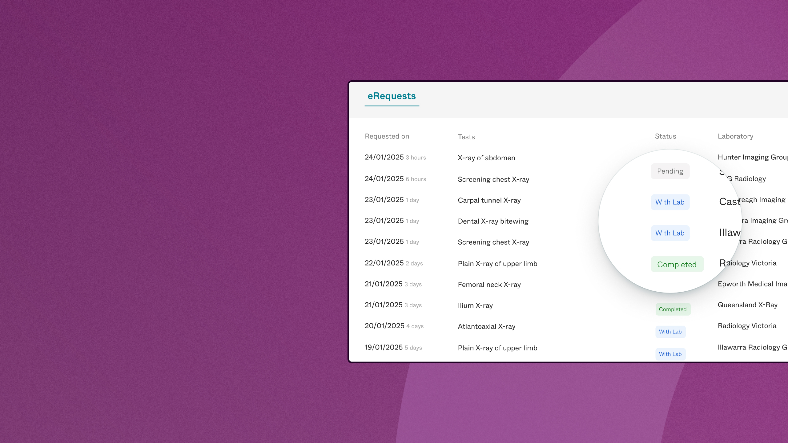 Radiology eRequests in Gentu | Magentus